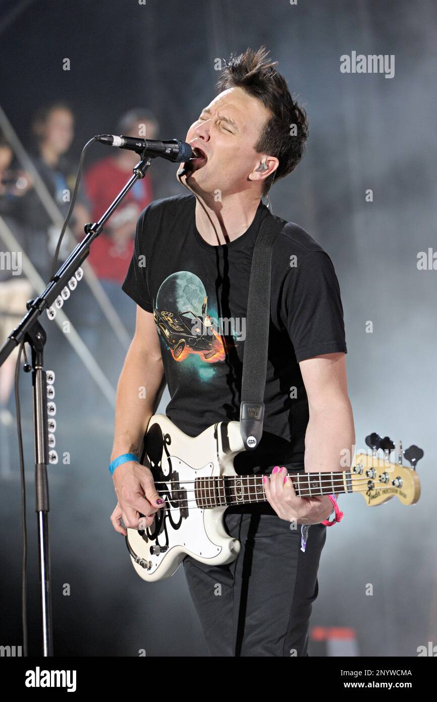 Mark Hoppus of Blink-182 performs during day 2 of the Voodoo Experience ...