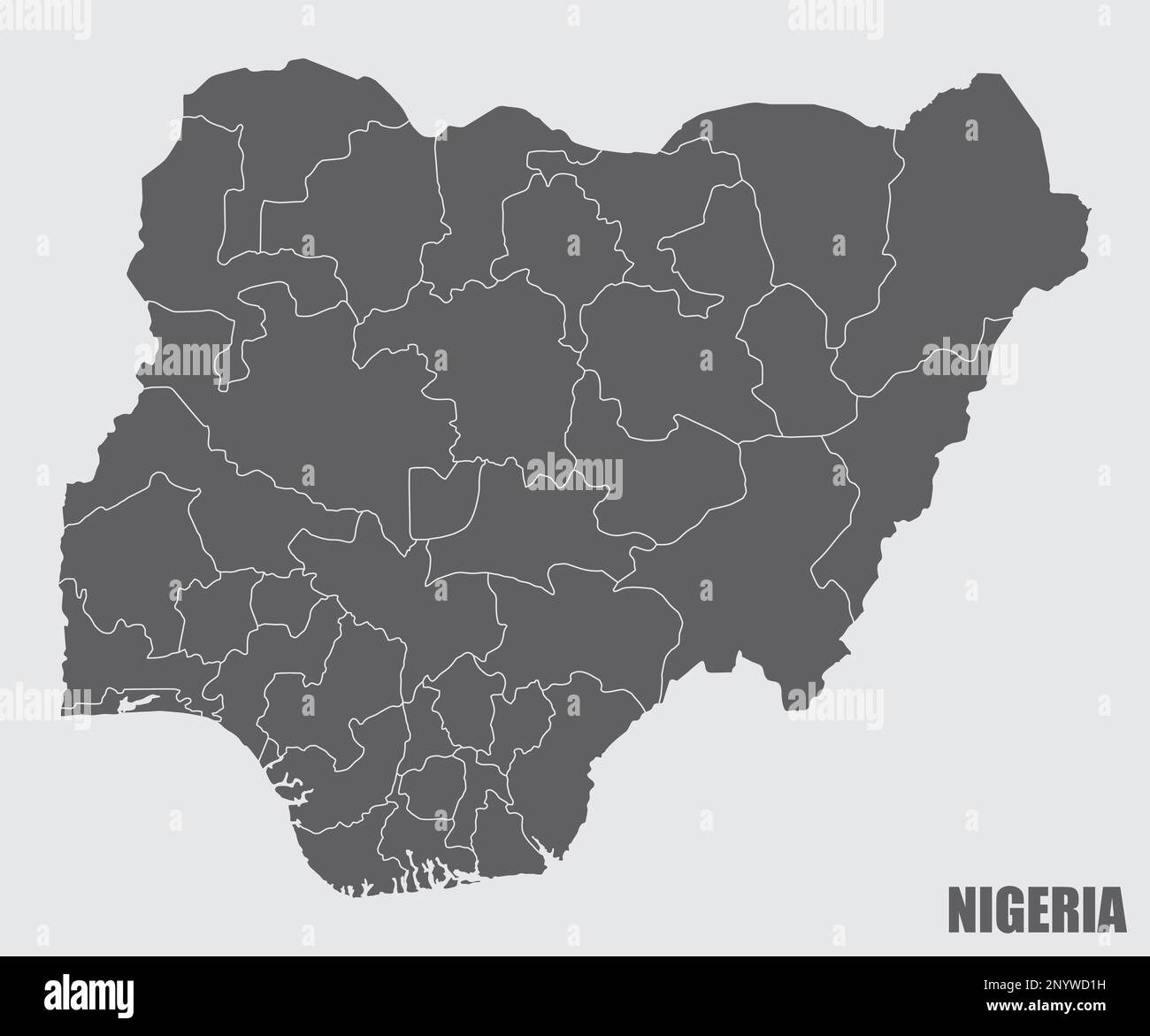 Africa nigeria map Stock Vector Images - Alamy