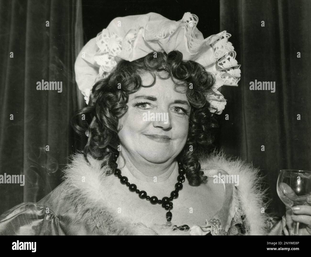 English actress Hermione Baddeley, UK 1980s Stock Photo - Alamy