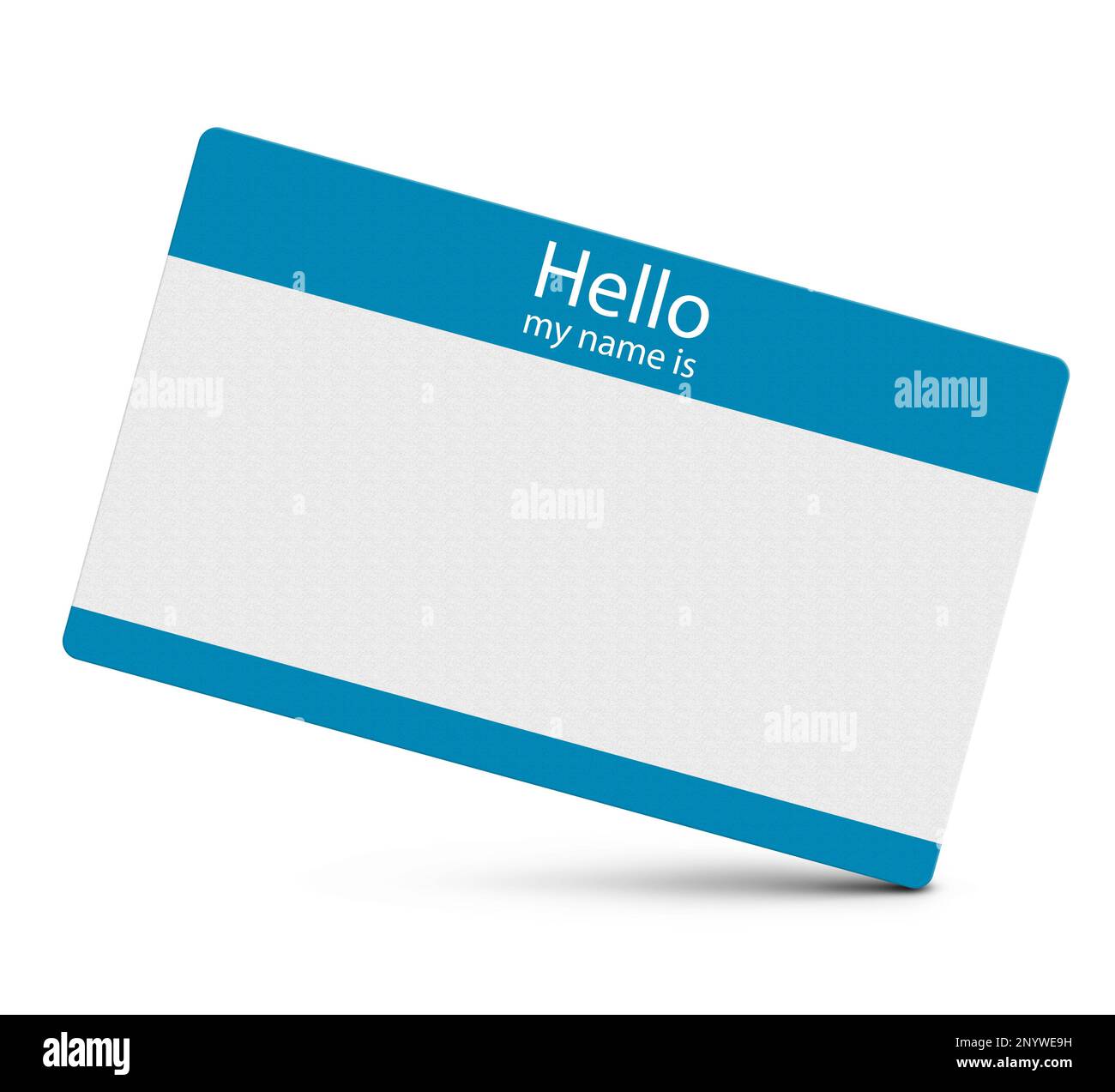 Card with text Hello my name is on white background, illustration ...