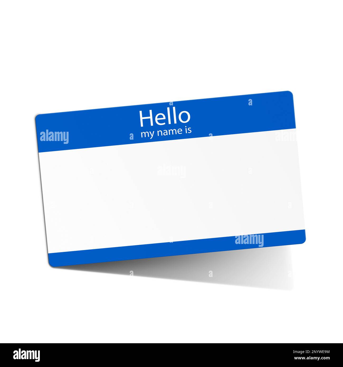 Card with text Hello my name is on white background, illustration ...