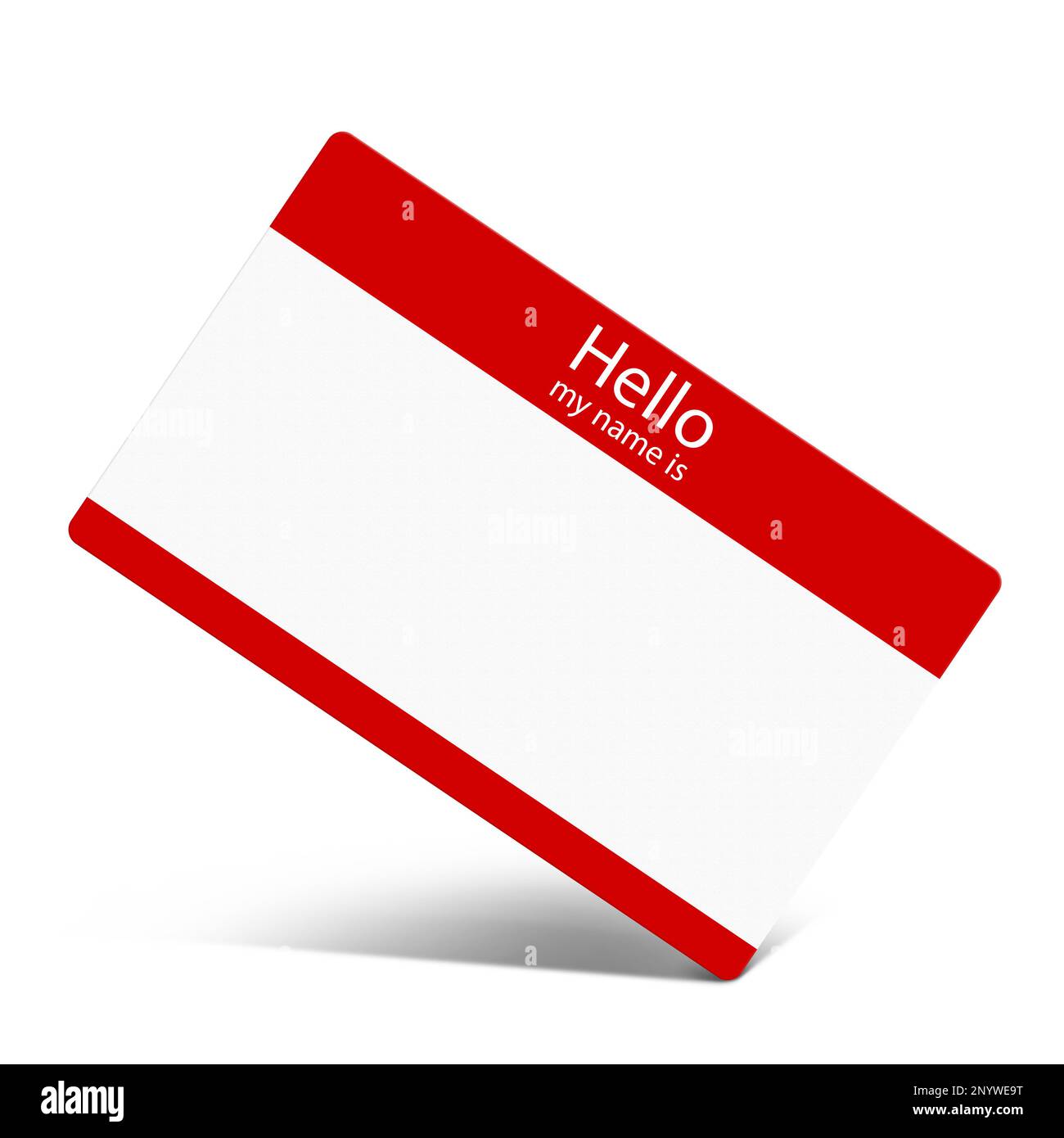 Card with text Hello my name is on white background, illustration ...