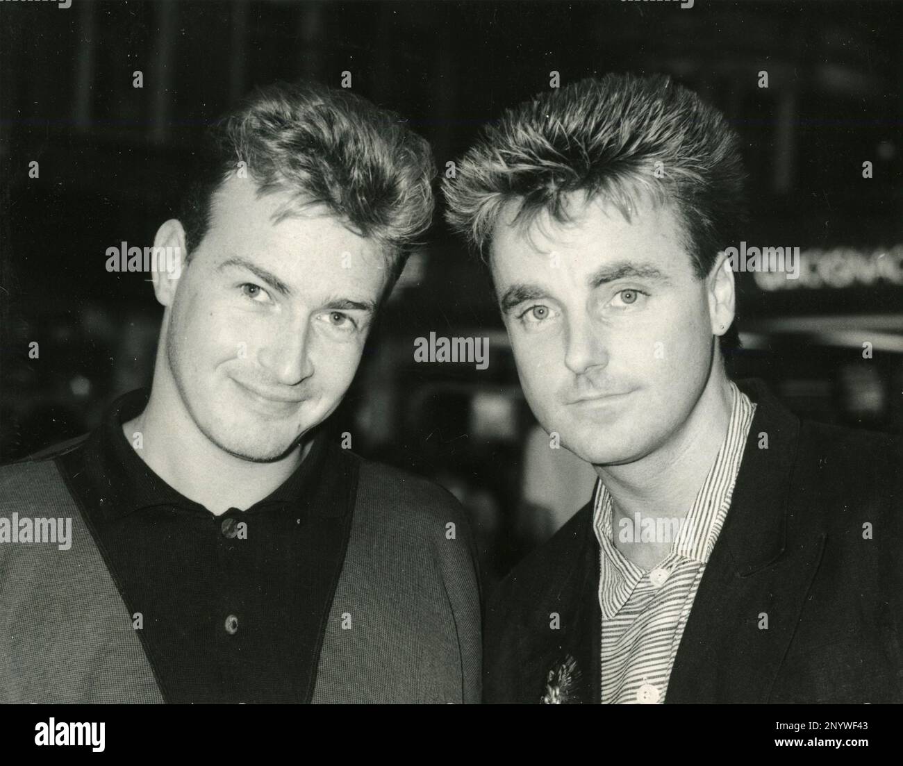 British singer Tich and musician Marcus Vere of the pop group Living in ...