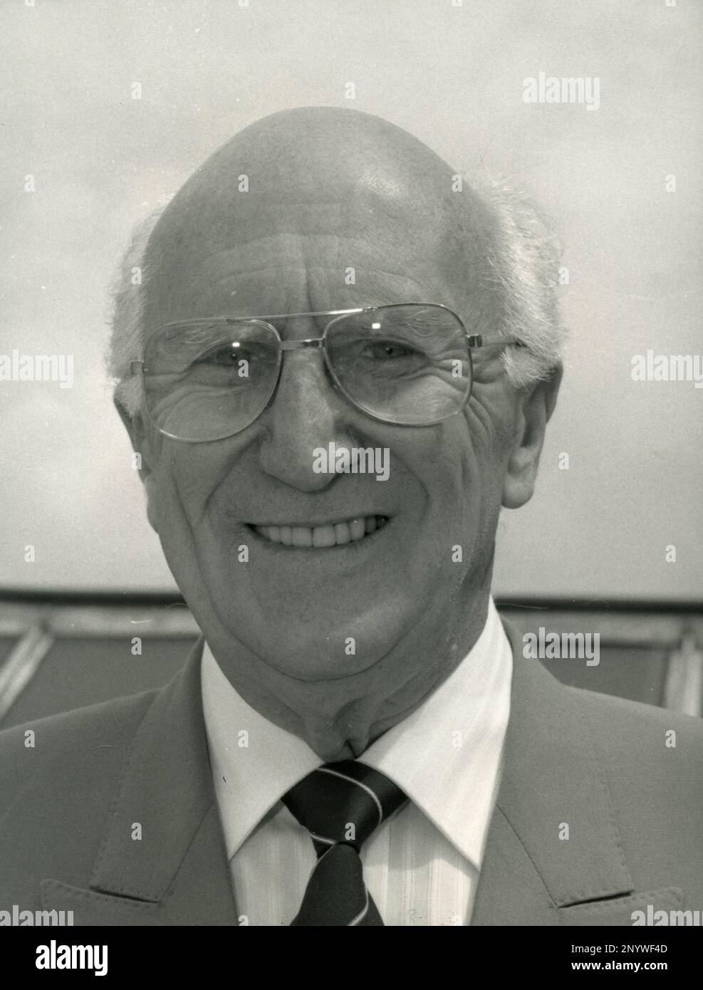 British TV Sports Commentator Alan Weeks, UK 1986 Stock Photo - Alamy