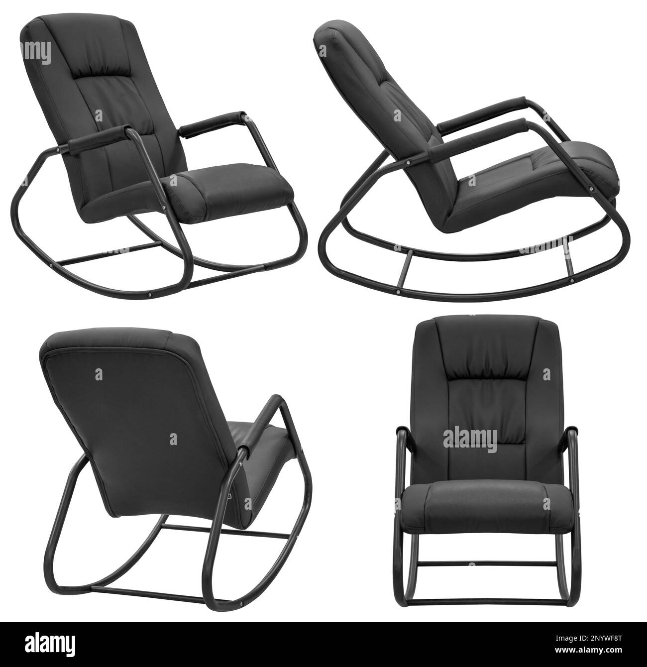 Rocking chair. Isolated from the background. In different angles ...