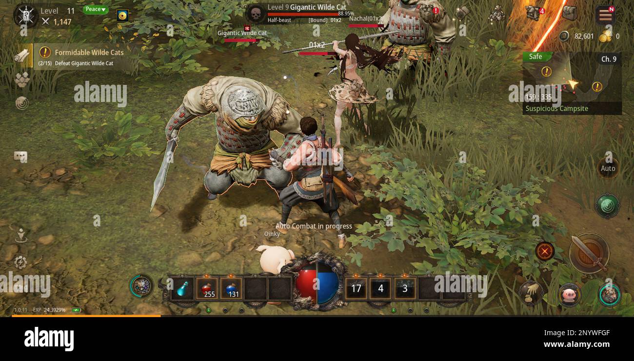 West Cork, Ireland, February 4, 2023. Gameplay in the Korean mobile ...