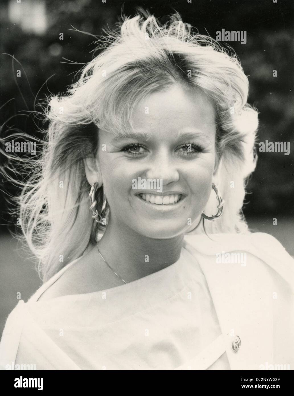 English actress and TV Presenter Lisa Maxwell, UK 1985 Stock Photo - Alamy