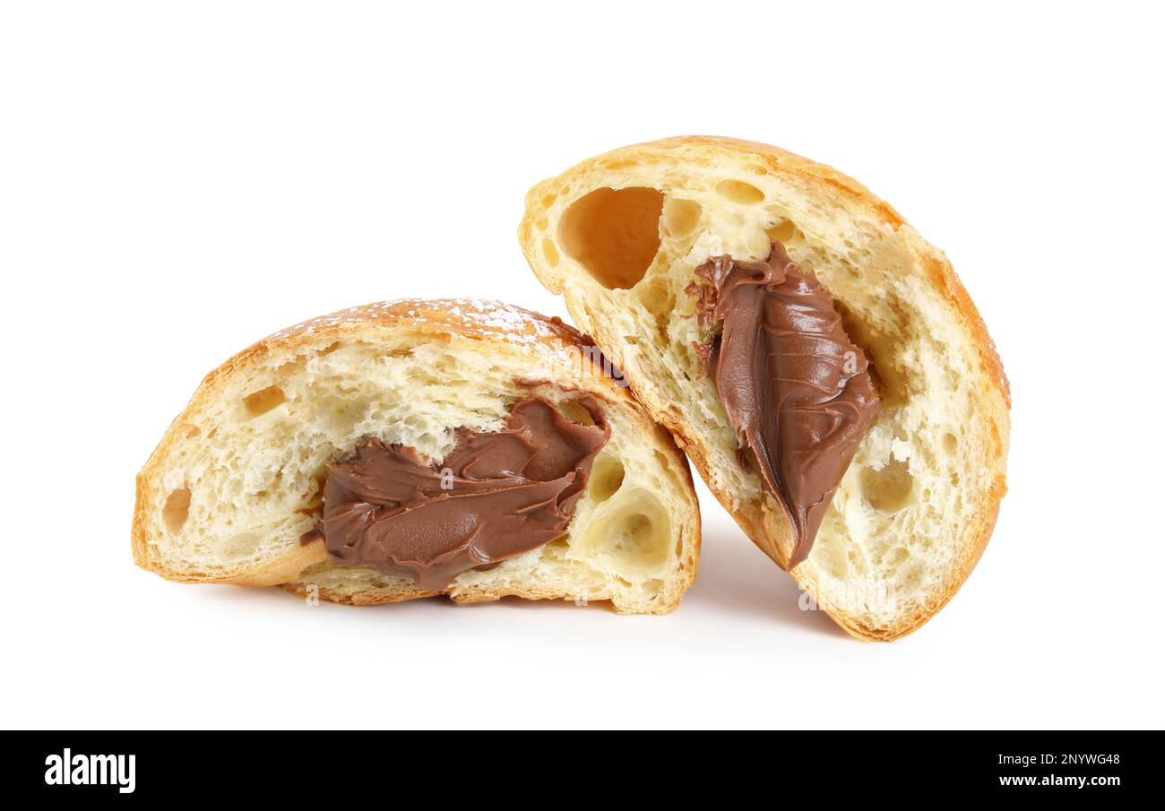 Broken croissant puff pastry Cut Out Stock Images & Pictures - Alamy