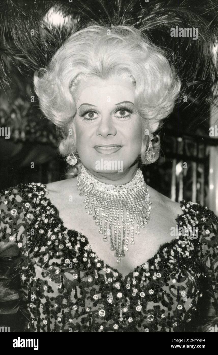 Irish singer, actor and entertainer Danny La Rue dressed as Dolly Levi ...