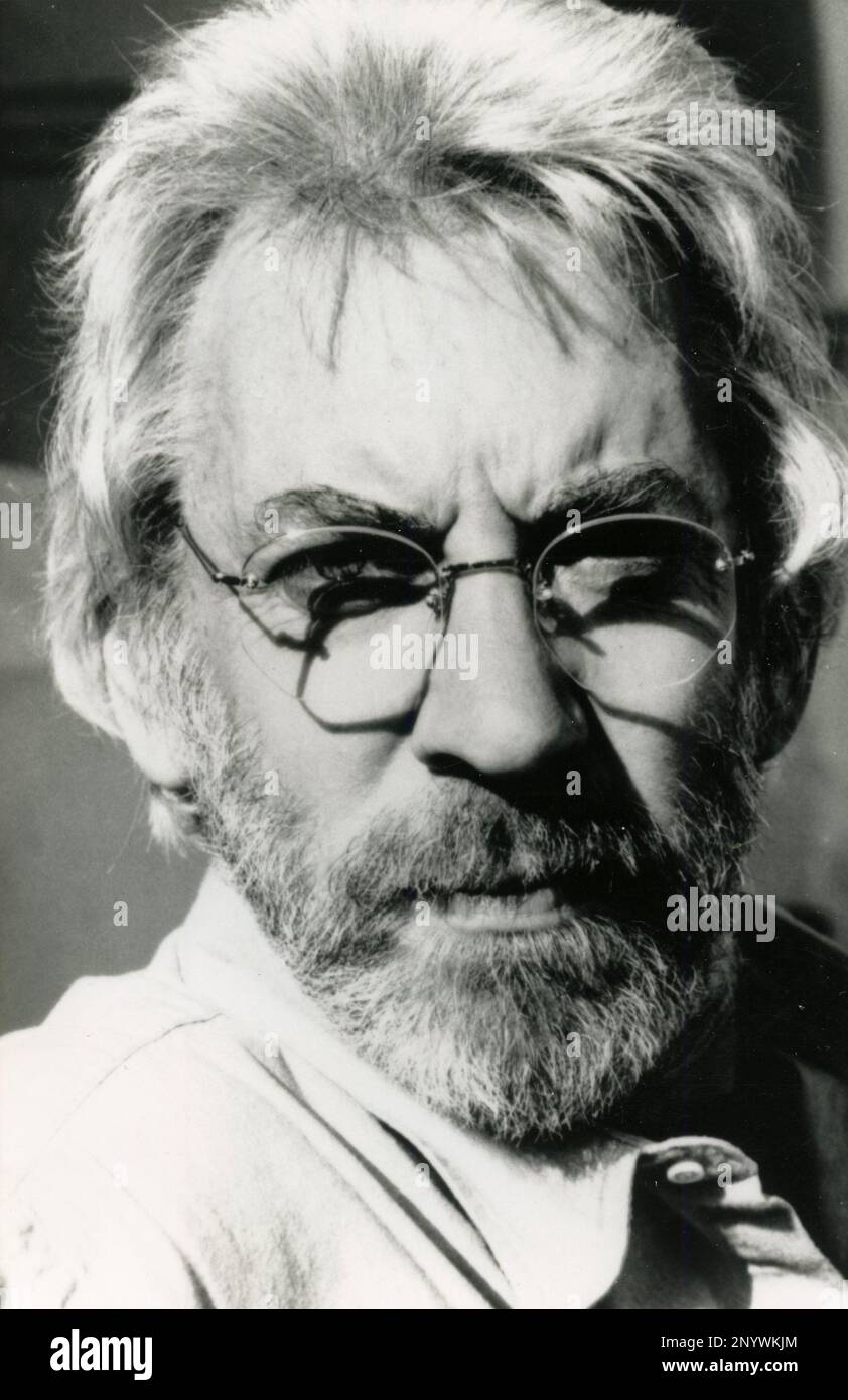 Canadian actor Donald Sutherland, UK 1990 Stock Photo - Alamy