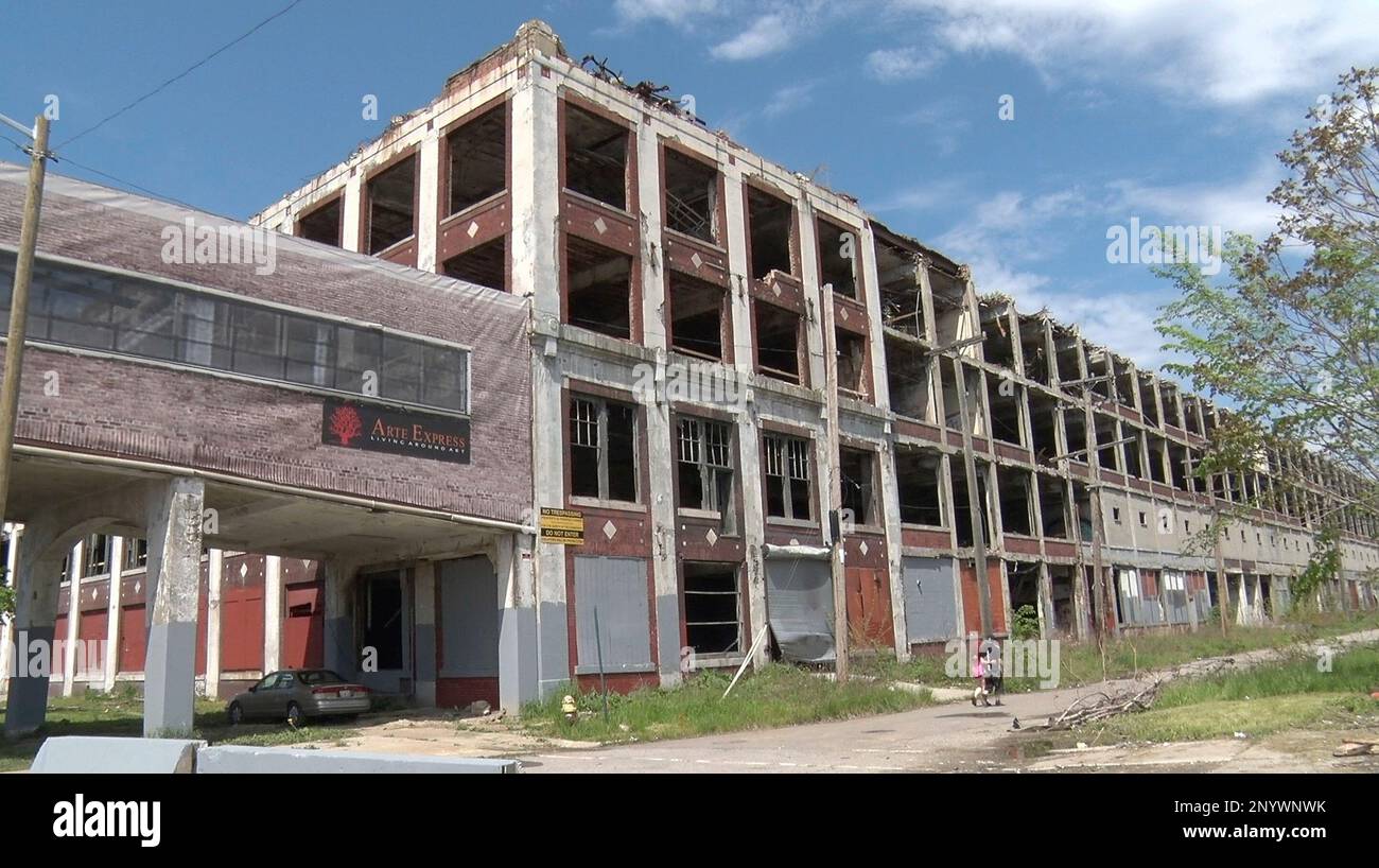 The exterior of the Packard Plant in Detroit is seen in a Tuesday, May ...
