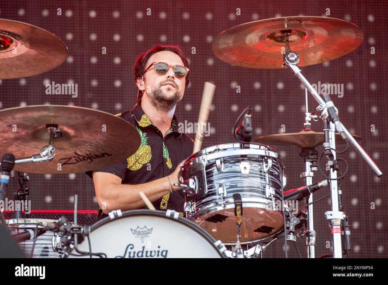 Isaac Carpenter of Awolnation performs during the Made in America ...