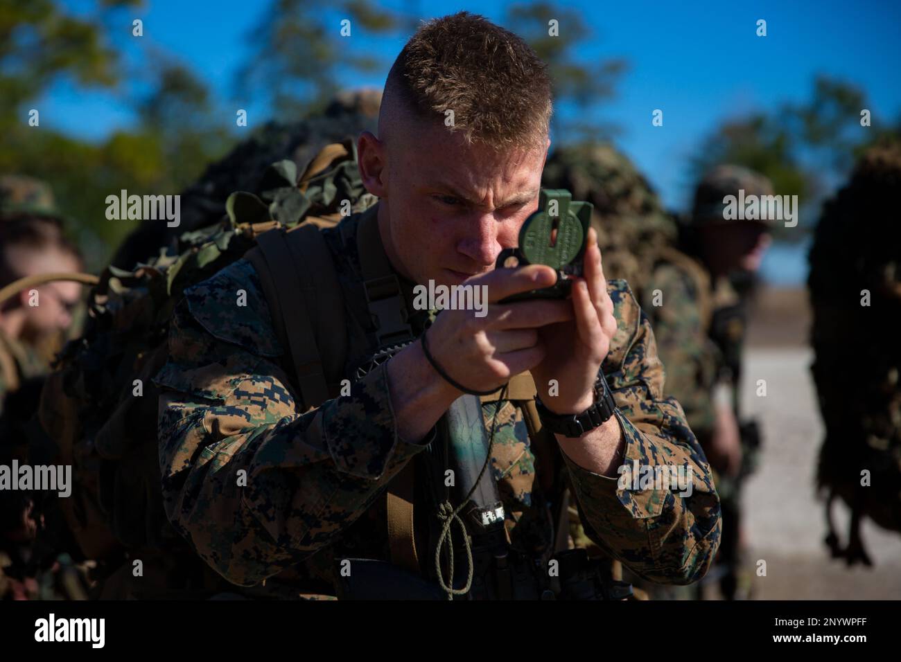 U.S. Marine Corps Lance Cpl. Chandler Edmondson, automatic rifleman, 3rd Battalion, 25th Marine ...