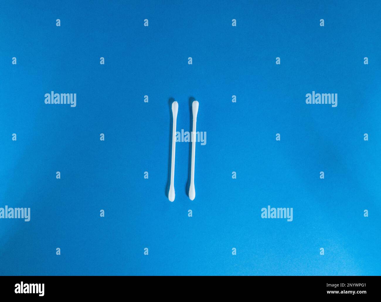 number two (2) in roman numerals with clean white cotton buds isolated ...