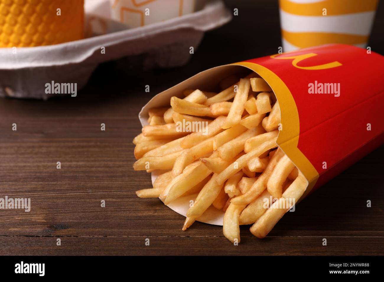 Mcdonalds french fries chips box hi-res stock photography and images ...
