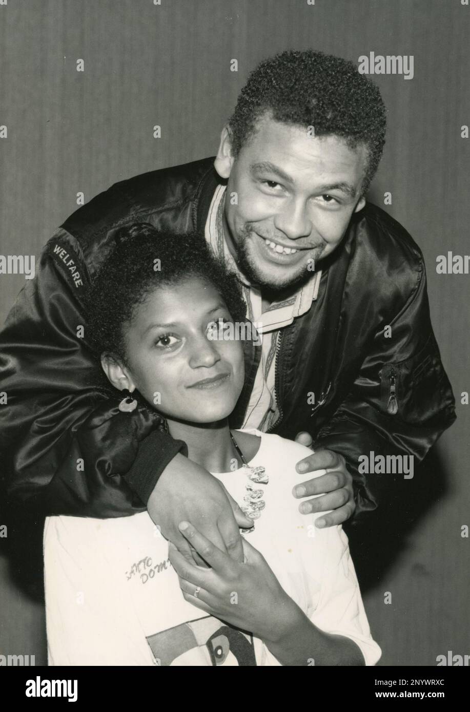 Actress Cathy Tyson and Craig Charles, actor and poet, UK 1987 Stock ...