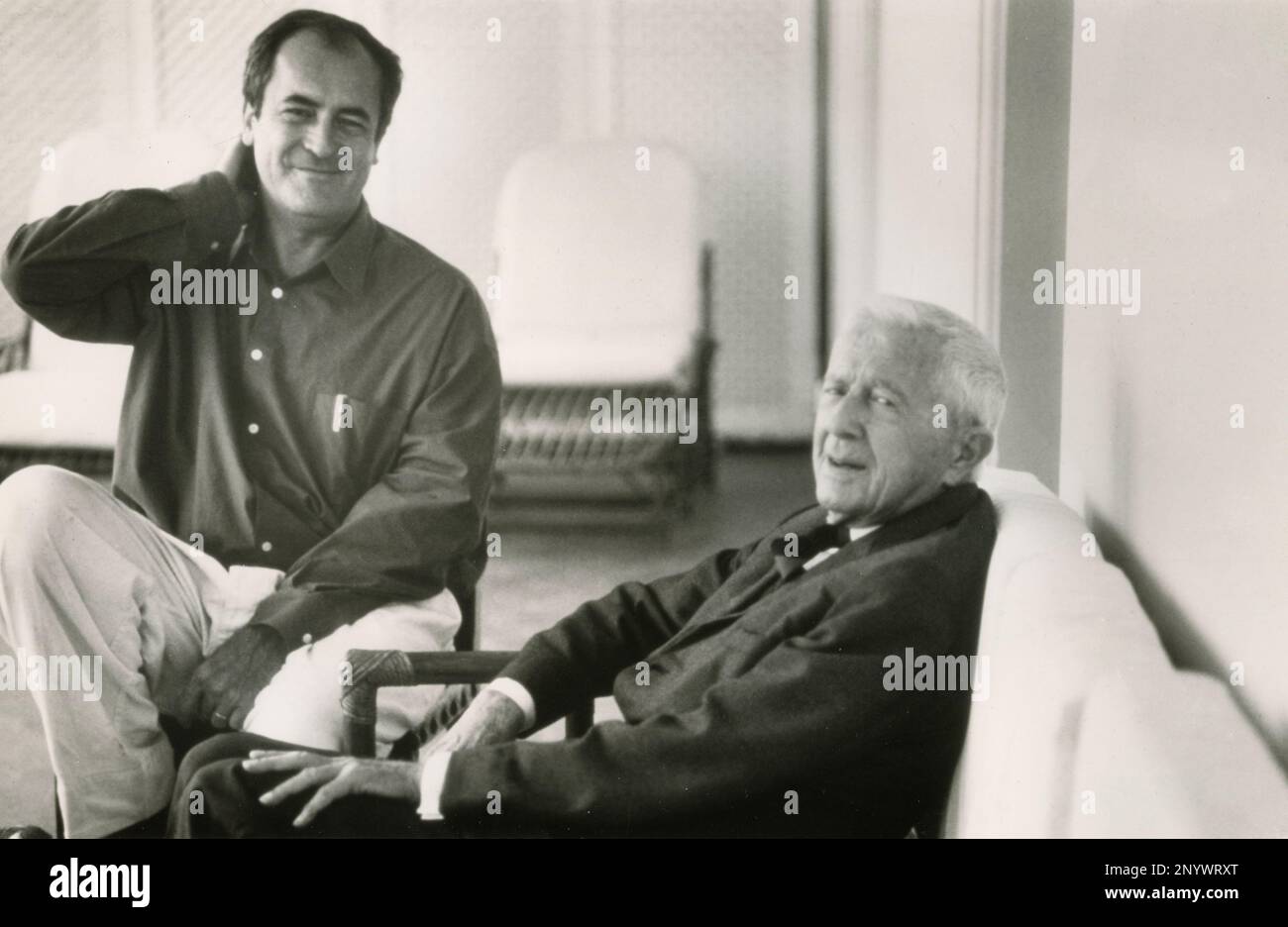 Italian film director Bernardo Bertolucci and author Paul Bowles on the ...