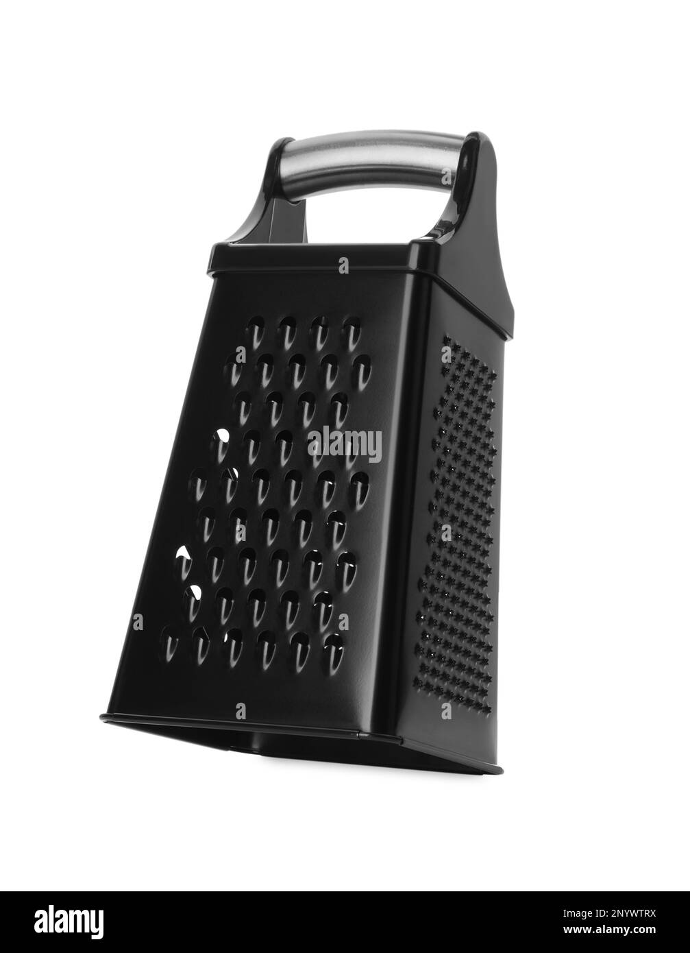 Stainless steel grater on white background. Kitchen utensil Stock Photo ...