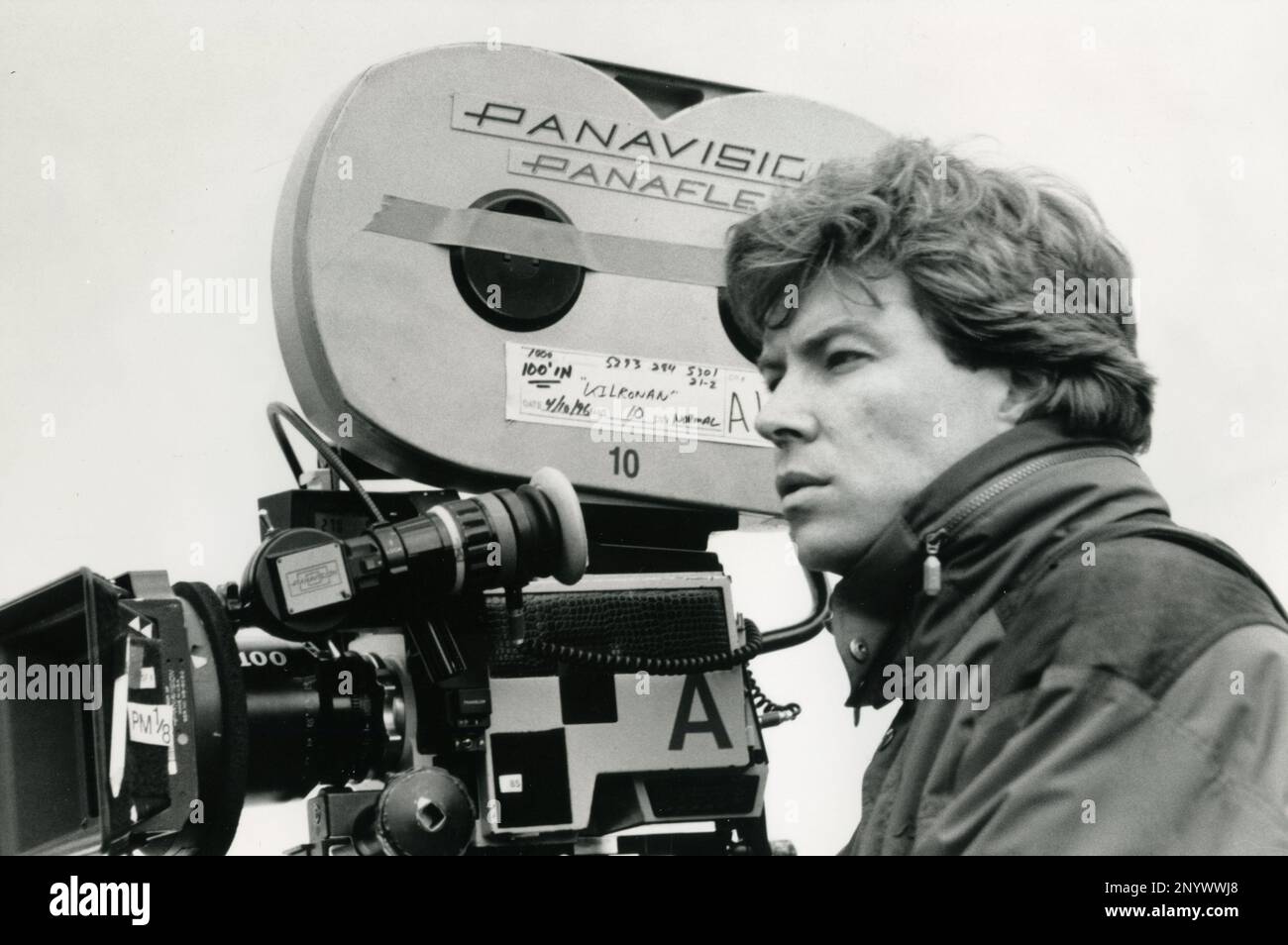 American film director Jonathan Darby filming Hush, USA 1998 Stock ...