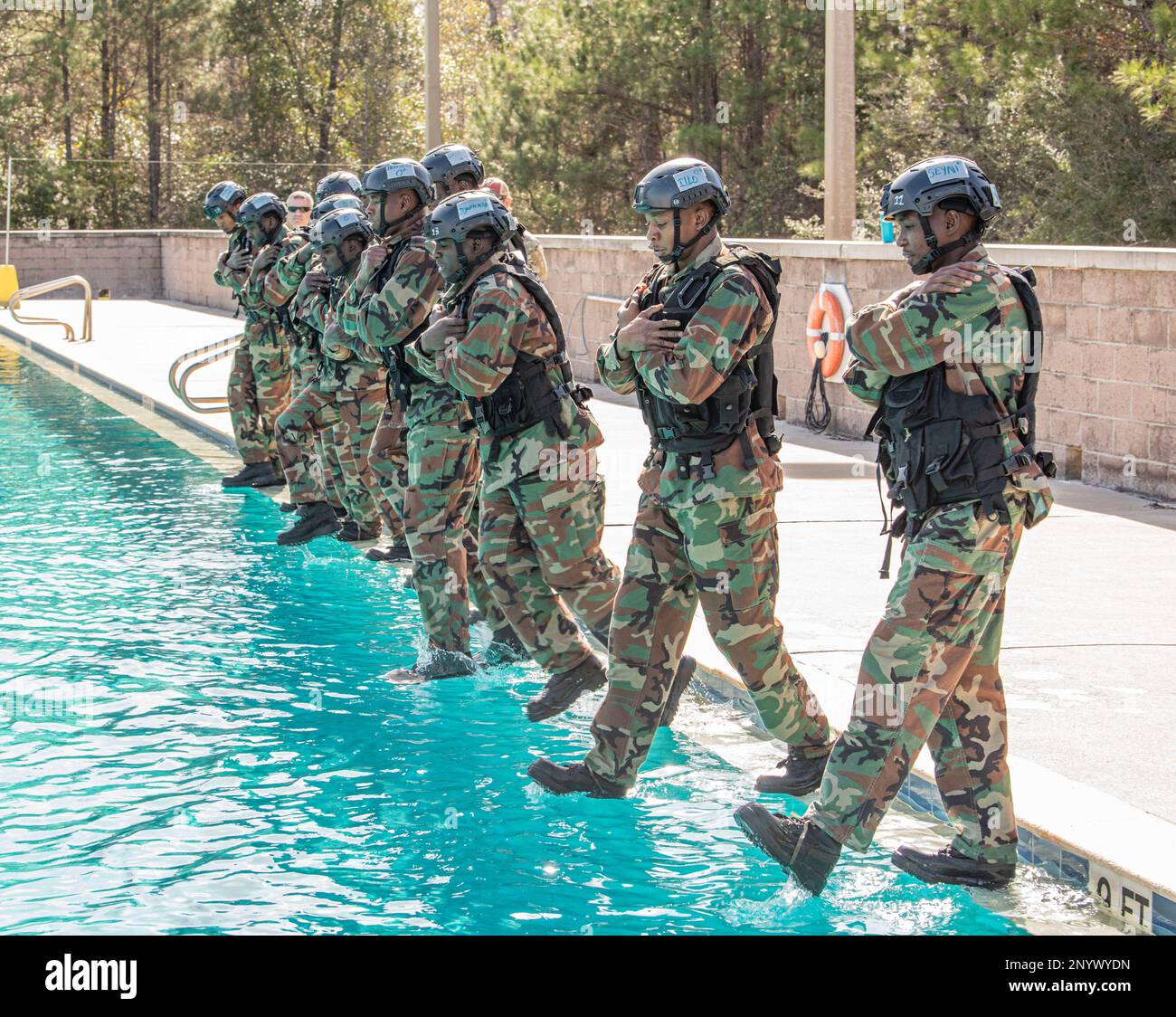 Partner nation students attending the Patrol Craft Officer Riverine ...