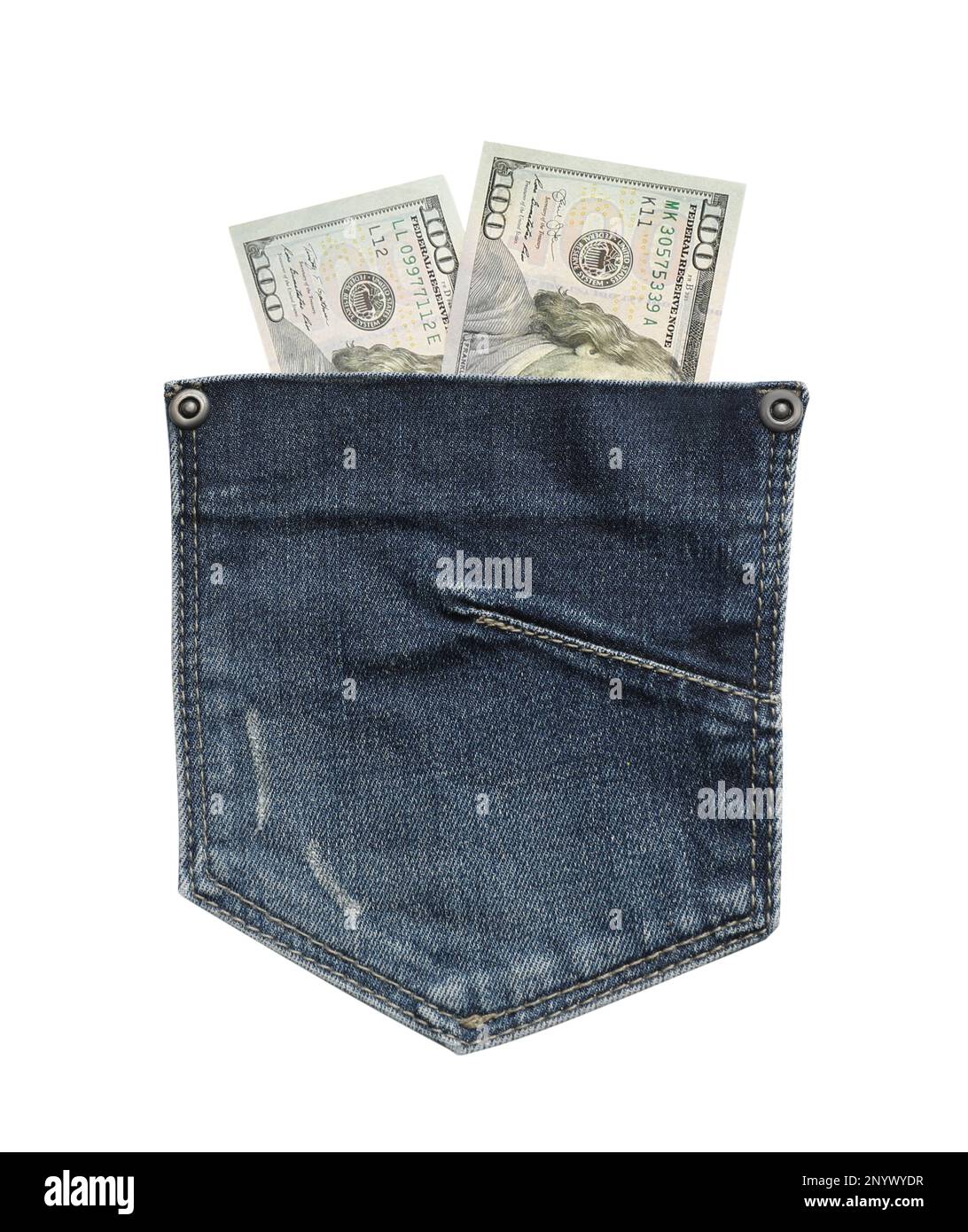 100 dollar bill on cloth hi-res stock photography and images - Alamy