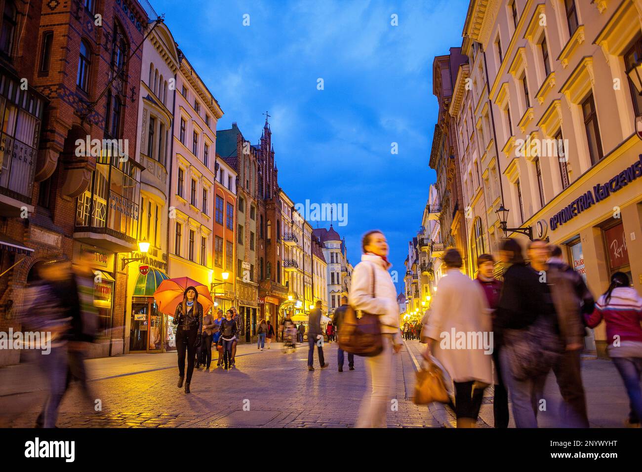 Szeroka street,Torun, Poland Stock Photo - Alamy