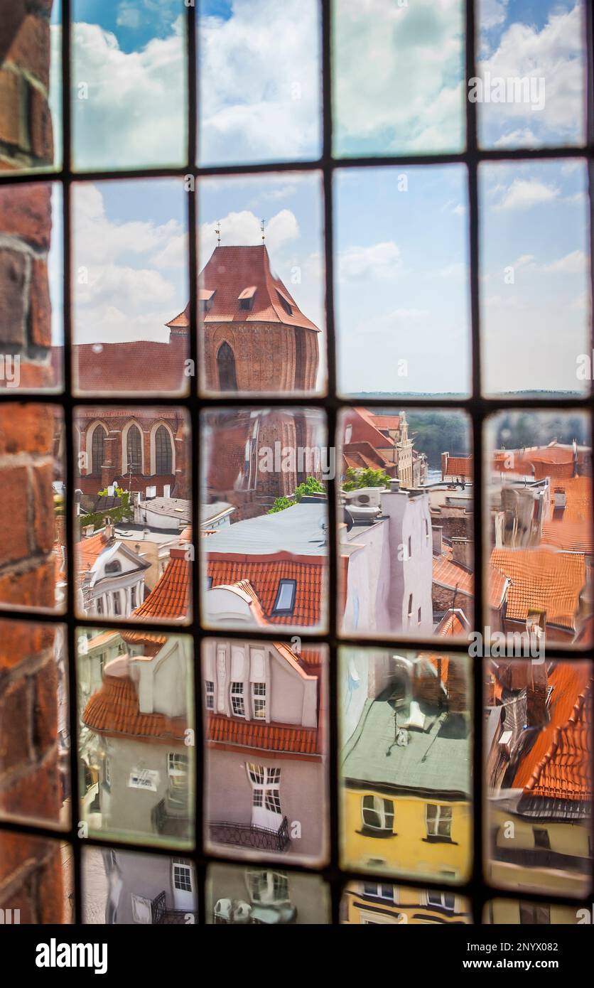 Cathedral and city skyline,Torun, Poland Stock Photo - Alamy
