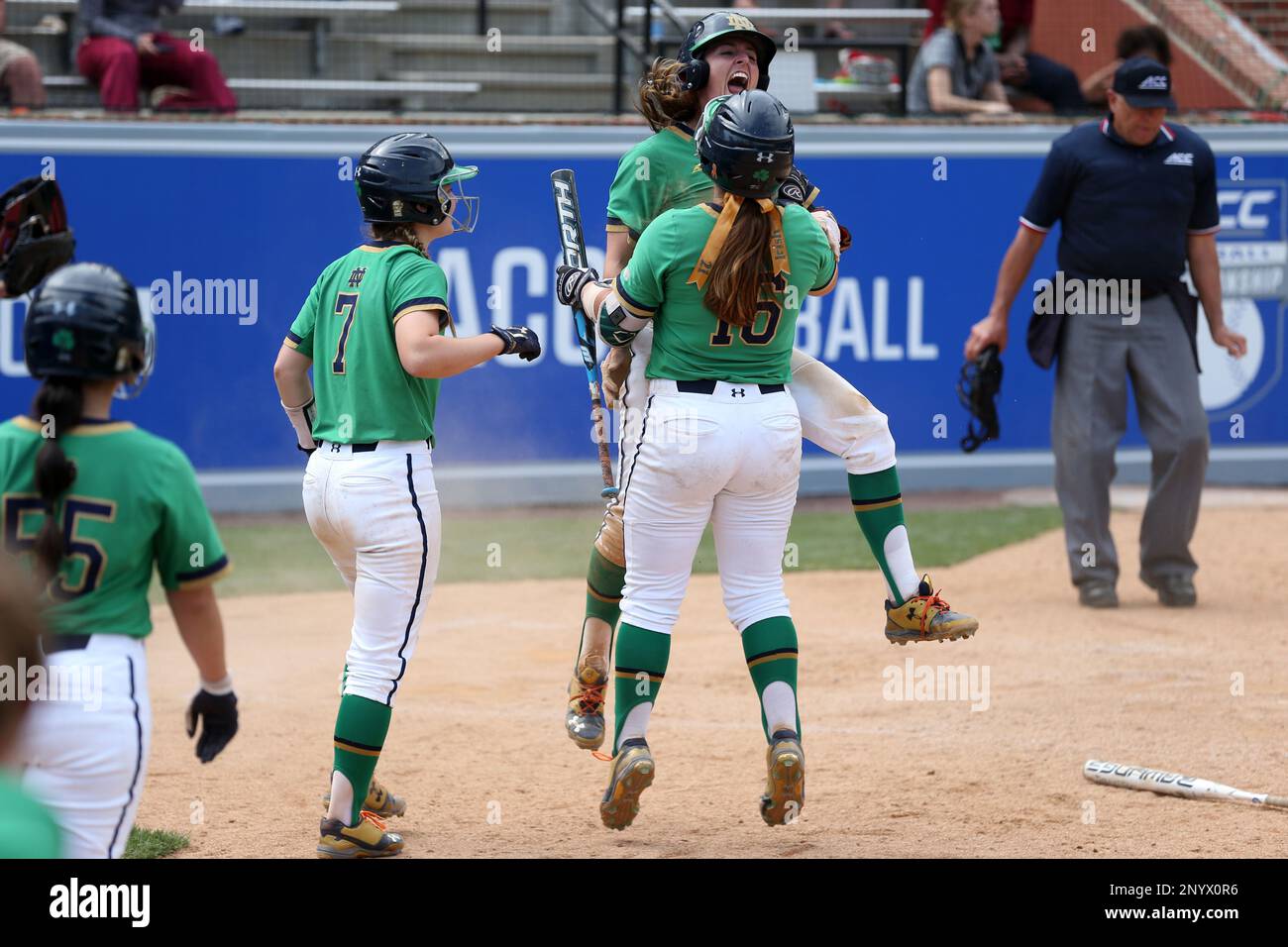 CHAPEL HILL, NC - MAY 11: Notre Dame's Karley Wester (21) (behind ...