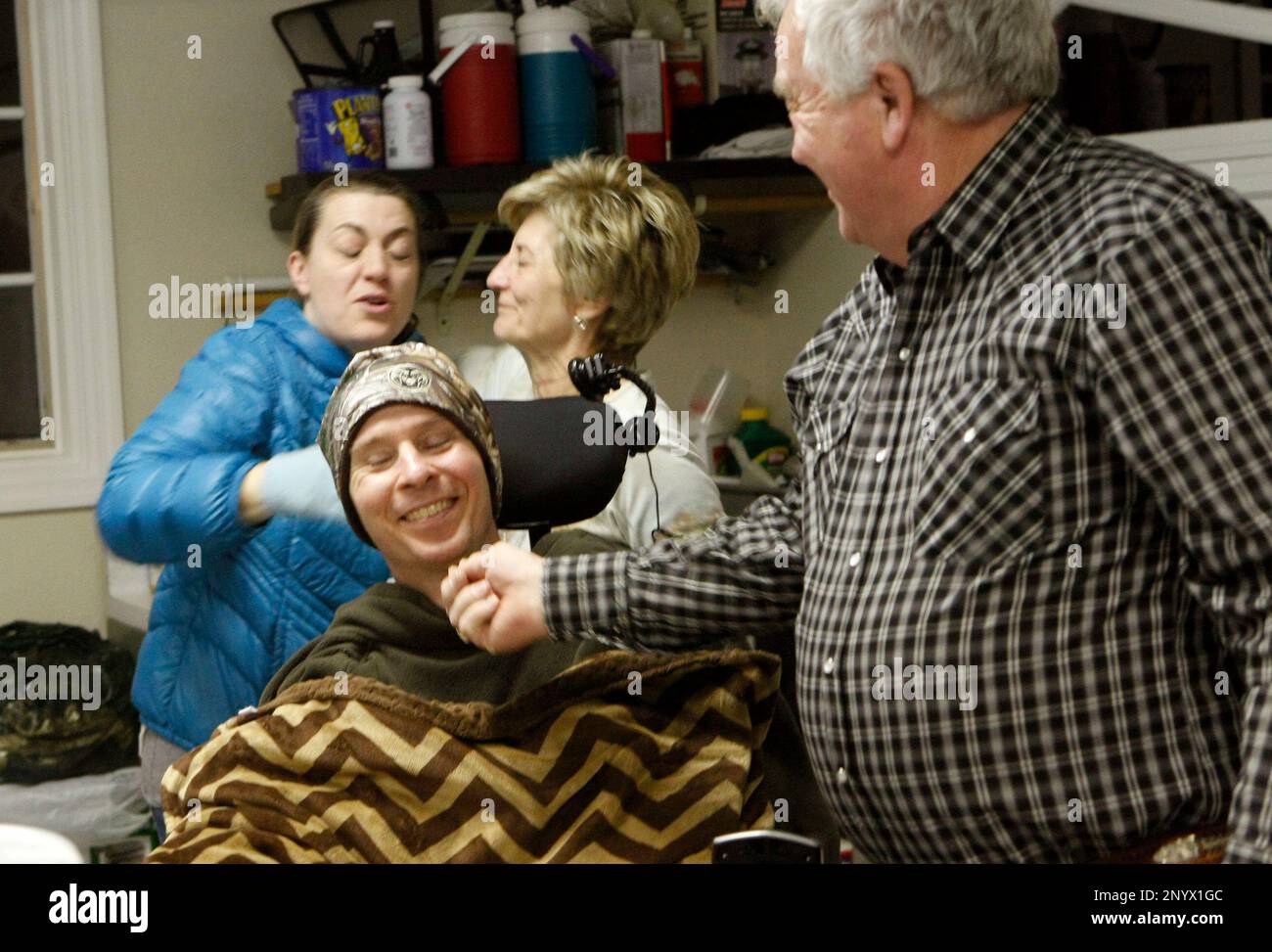 Mark and Josette say good bye to Duane and Carrie Schuh, after a family ...