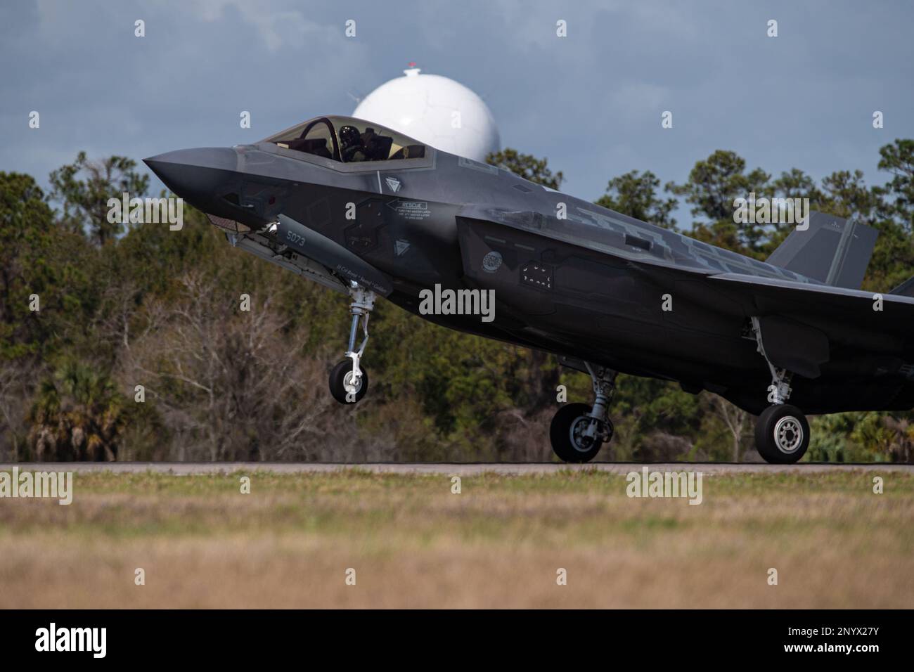 An F-35A Lightning II aircraft assigned to the 33rd Fighter Wing, Eglin ...