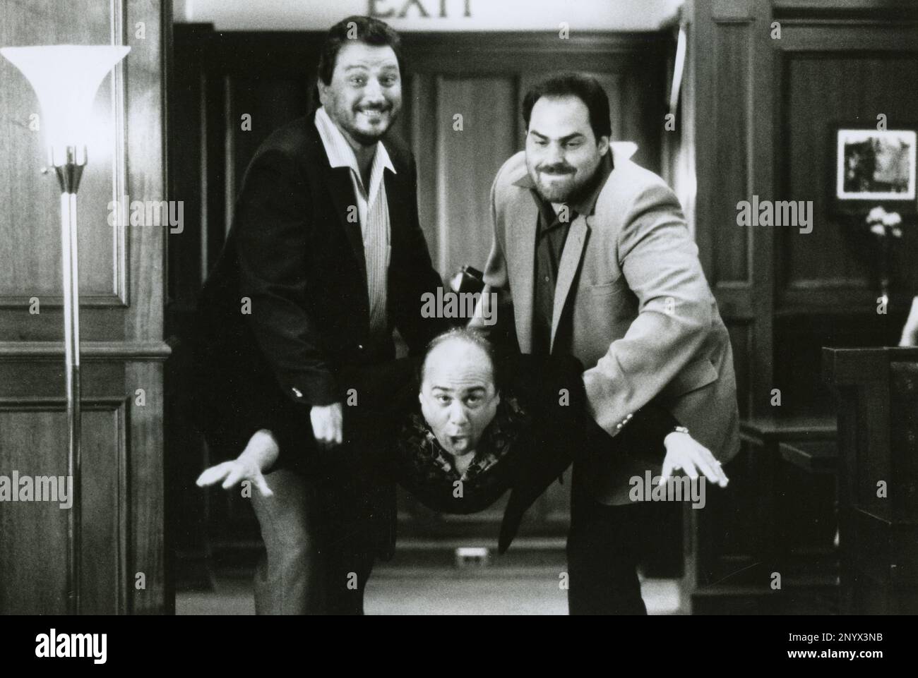 Actors Tom McCleister, Danny DeVito and David Efron in the movie Twins ... Actors Tom McCleister, Danny DeVito and David Efron in the movie Twins ...