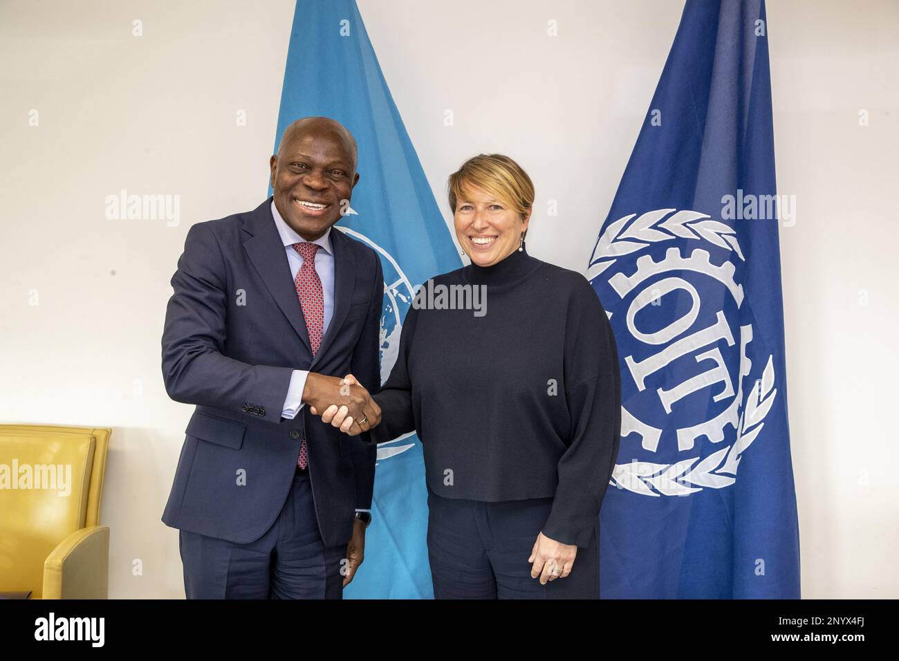 ILO Director-General Gilbert F. Houngbo and Minister for Development ...