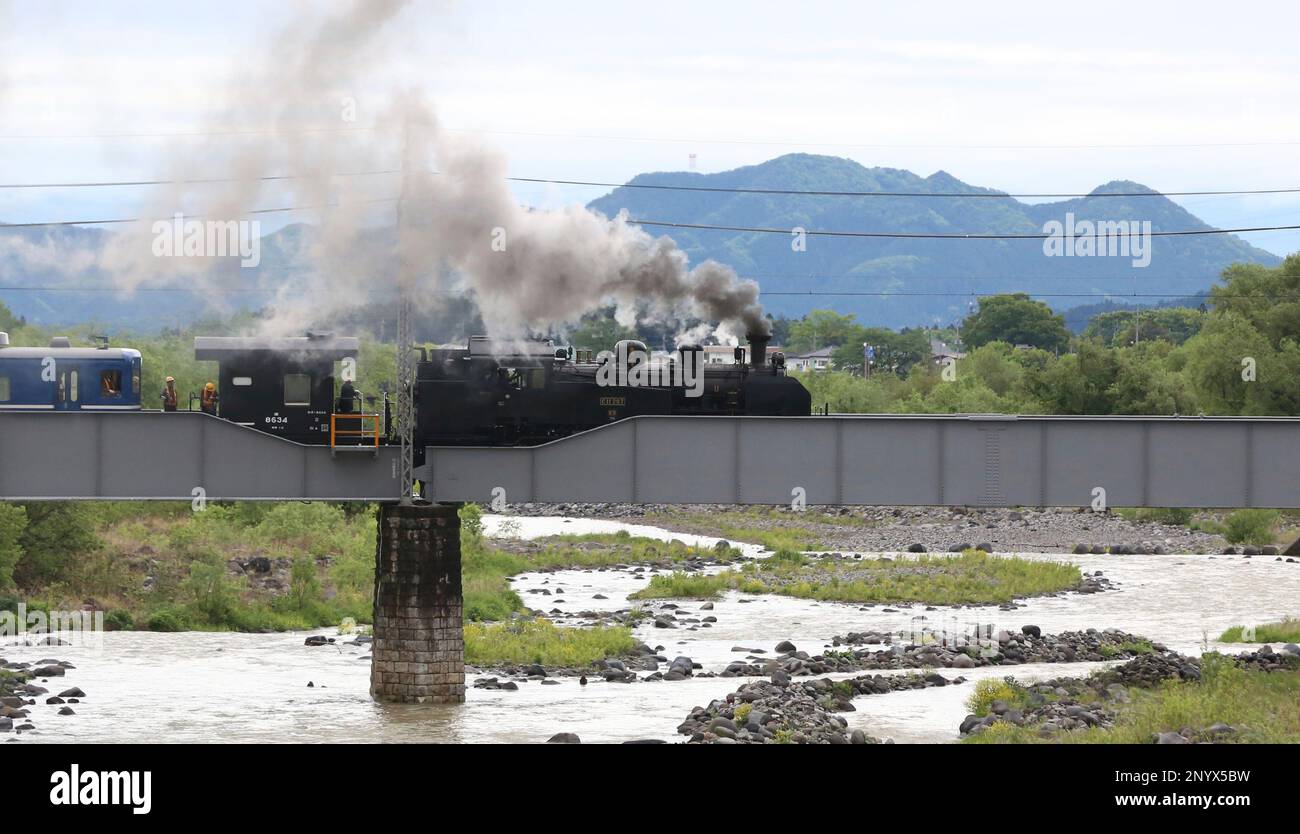 Taiju (means Big tree) of Tobu Railway, the steam locomotive, runs as ...