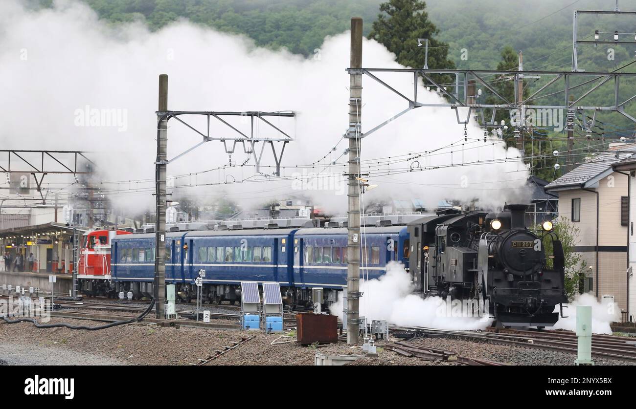 Taiju (means Big tree) of Tobu Railway, the steam locomotive, runs as ...