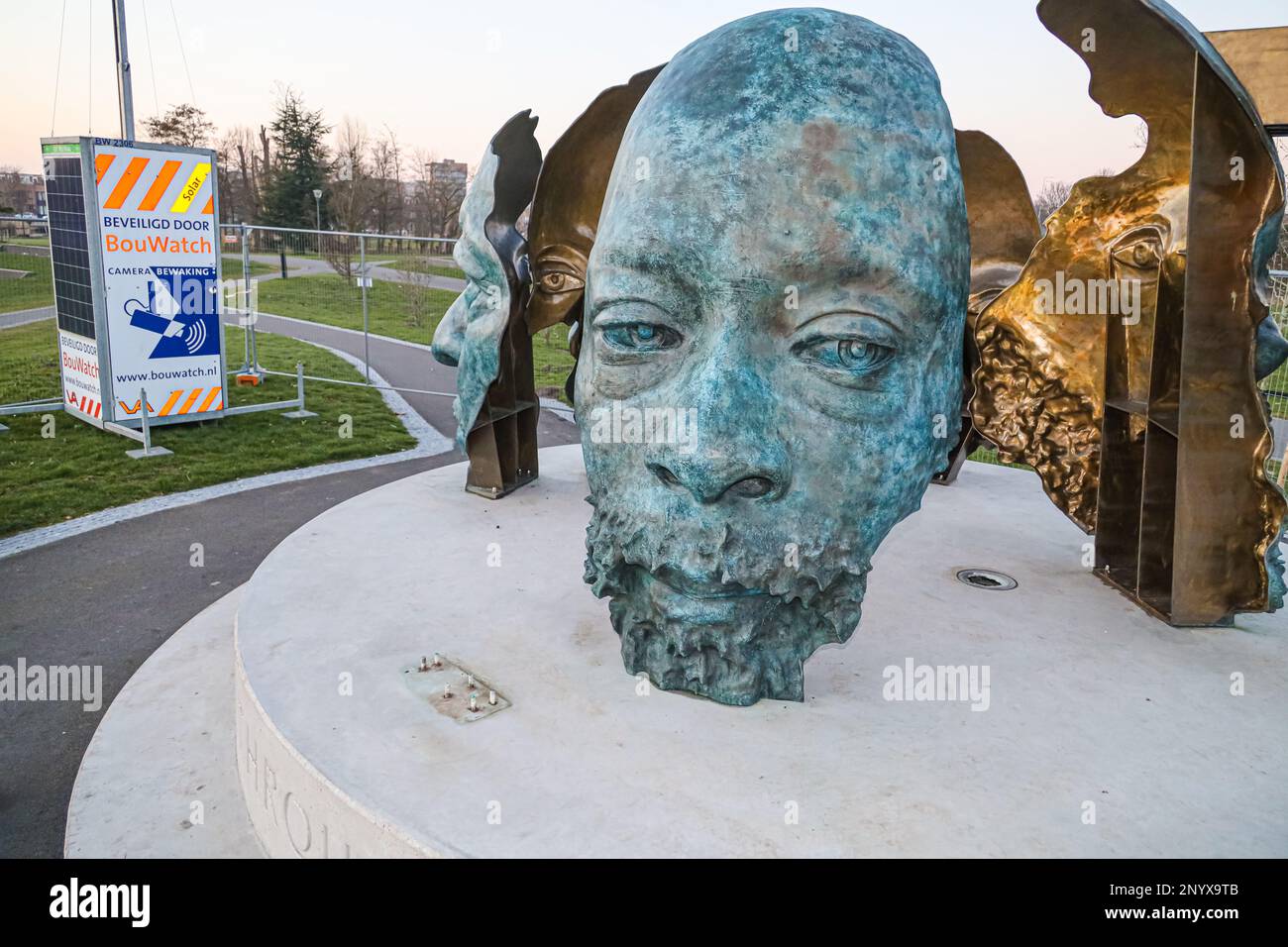 AMSTERDAM - Part of the monument to Nelson Mandela in the Nelson ...
