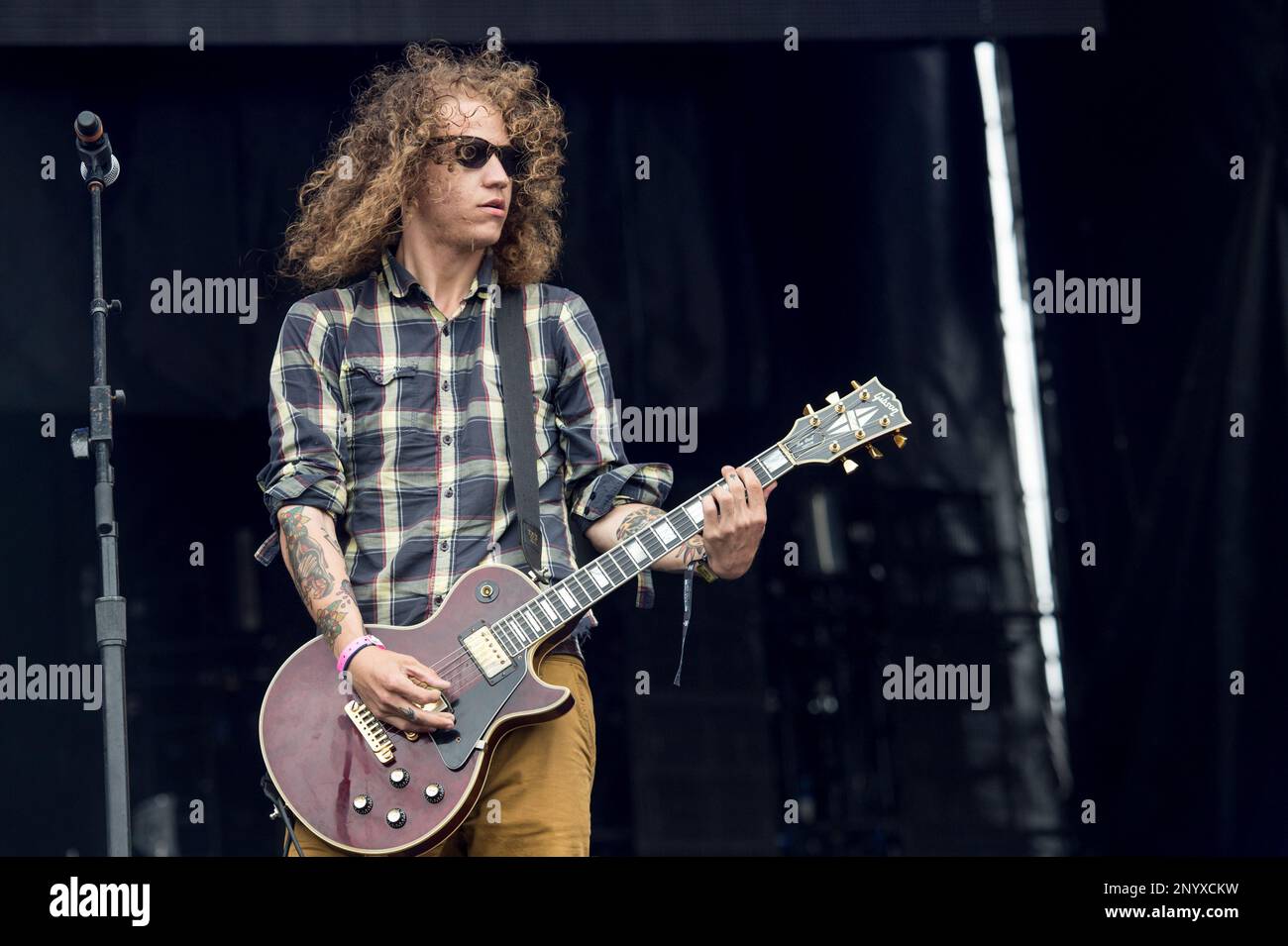 Tom Conrad of Empires performs at the Austin City Limits Music Festival ...