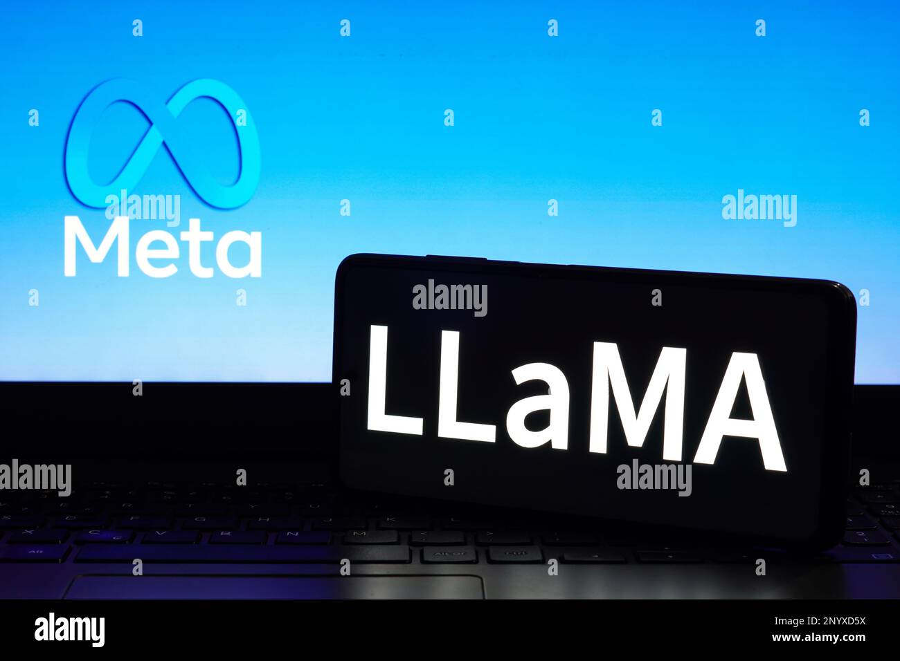 Brazil. 2nd Mar, 2023. In this photo illustration, the LLaMA (Large Language Model Meta AI) logo ...