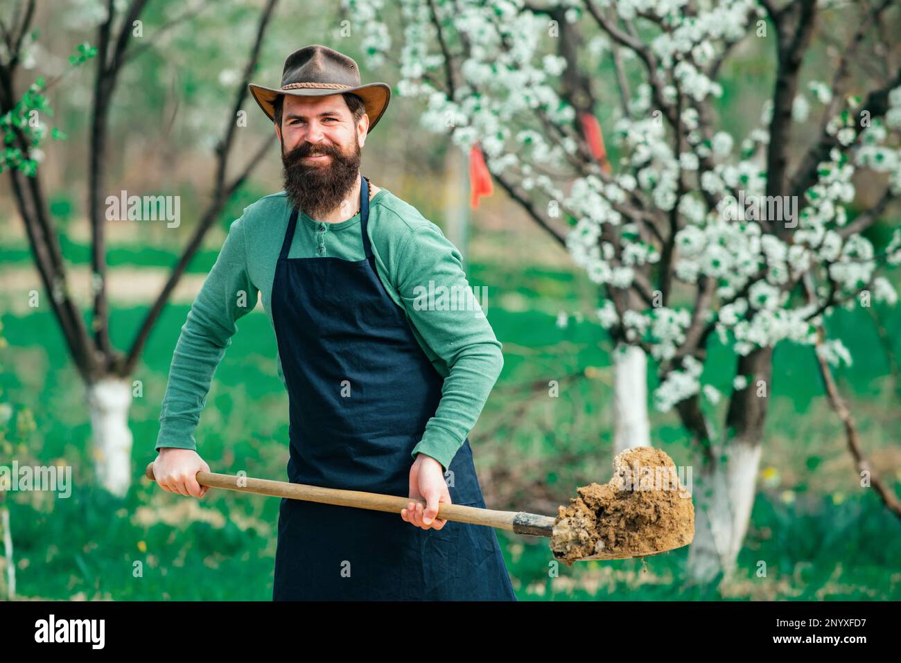 Become organic farmer. Eco living. Earth concept. Bio food production ...