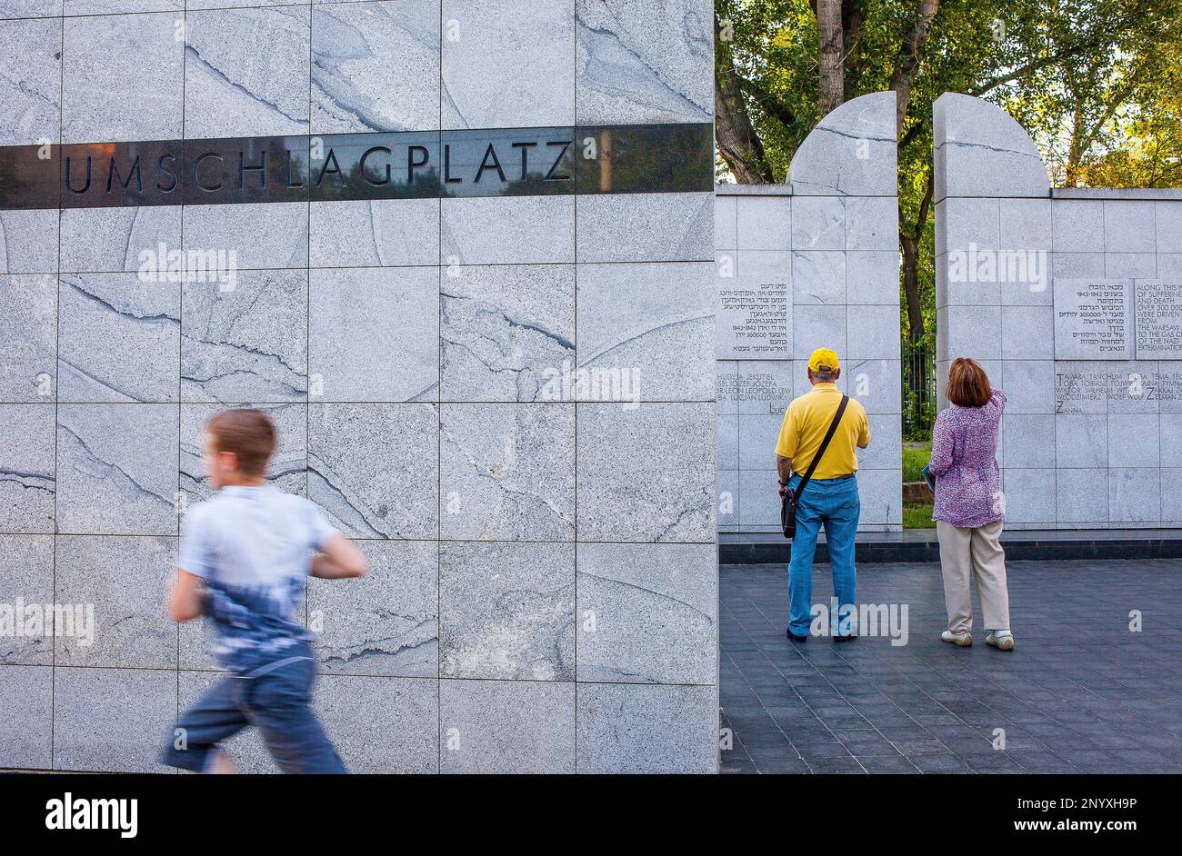 Umschlagplatz monument, where Jews were gathered for deportation from ...