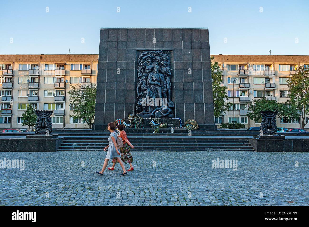 Ghetto Heroes Monument (Pomnik Bohaterow Getta). Warsaw. Poland Stock ...