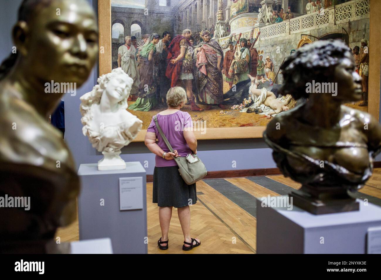 National Museum, in background Painting by Henryk Siemiradzki `The ...