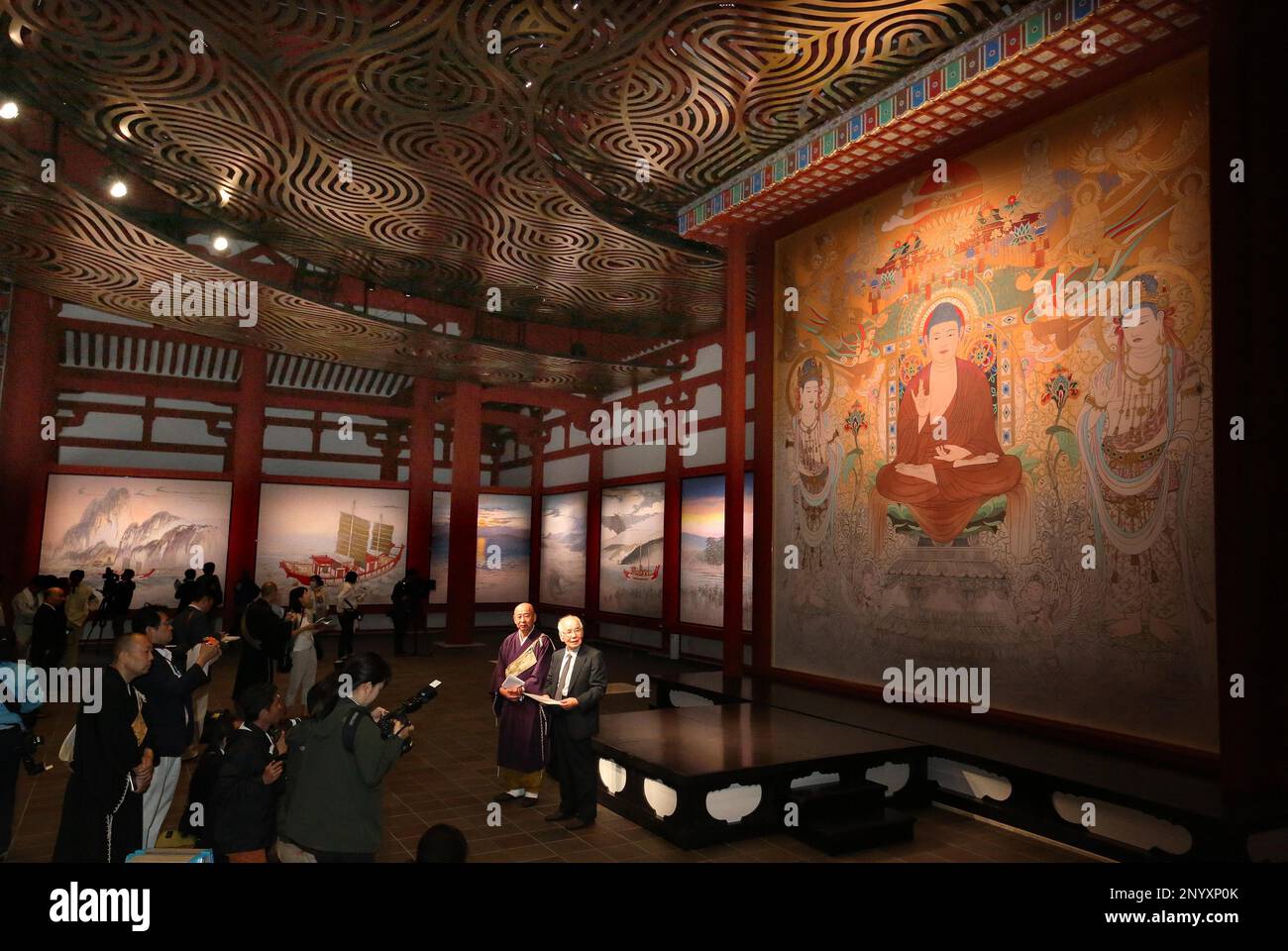 Jikido hall of Yakushiji temple, which was reconstructed, is unveiled ...