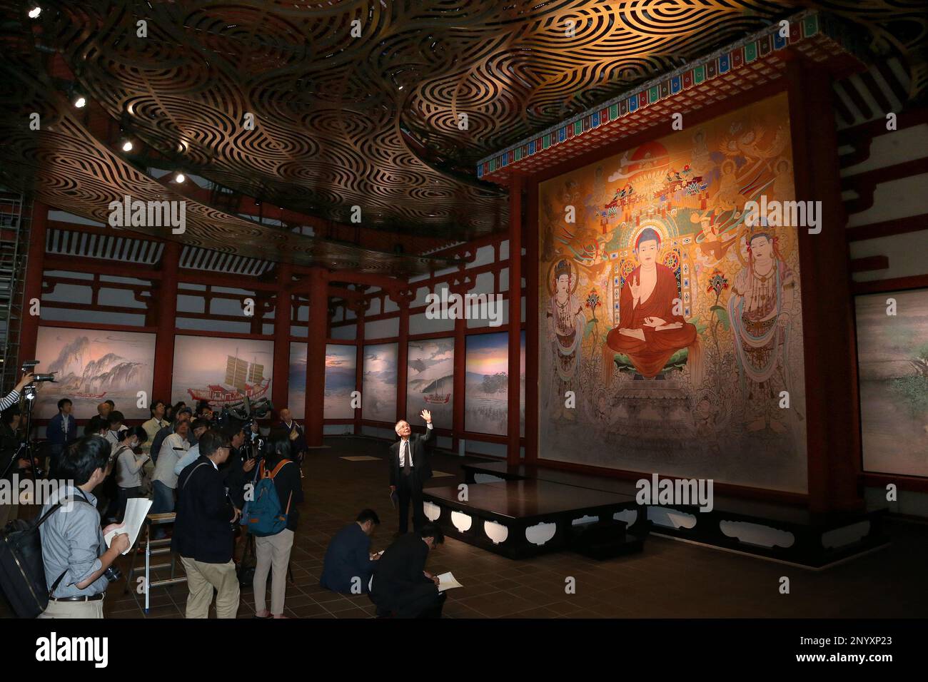 Jikido hall of Yakushiji temple, which was reconstructed, is unveiled ...