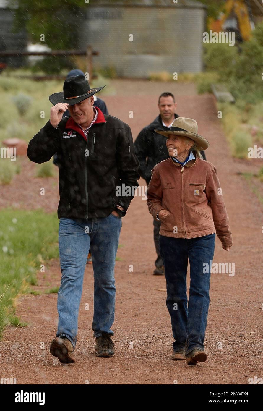 U.S. Interior Secretary Ryan Zinke visits historic Dugout Ranch along ...