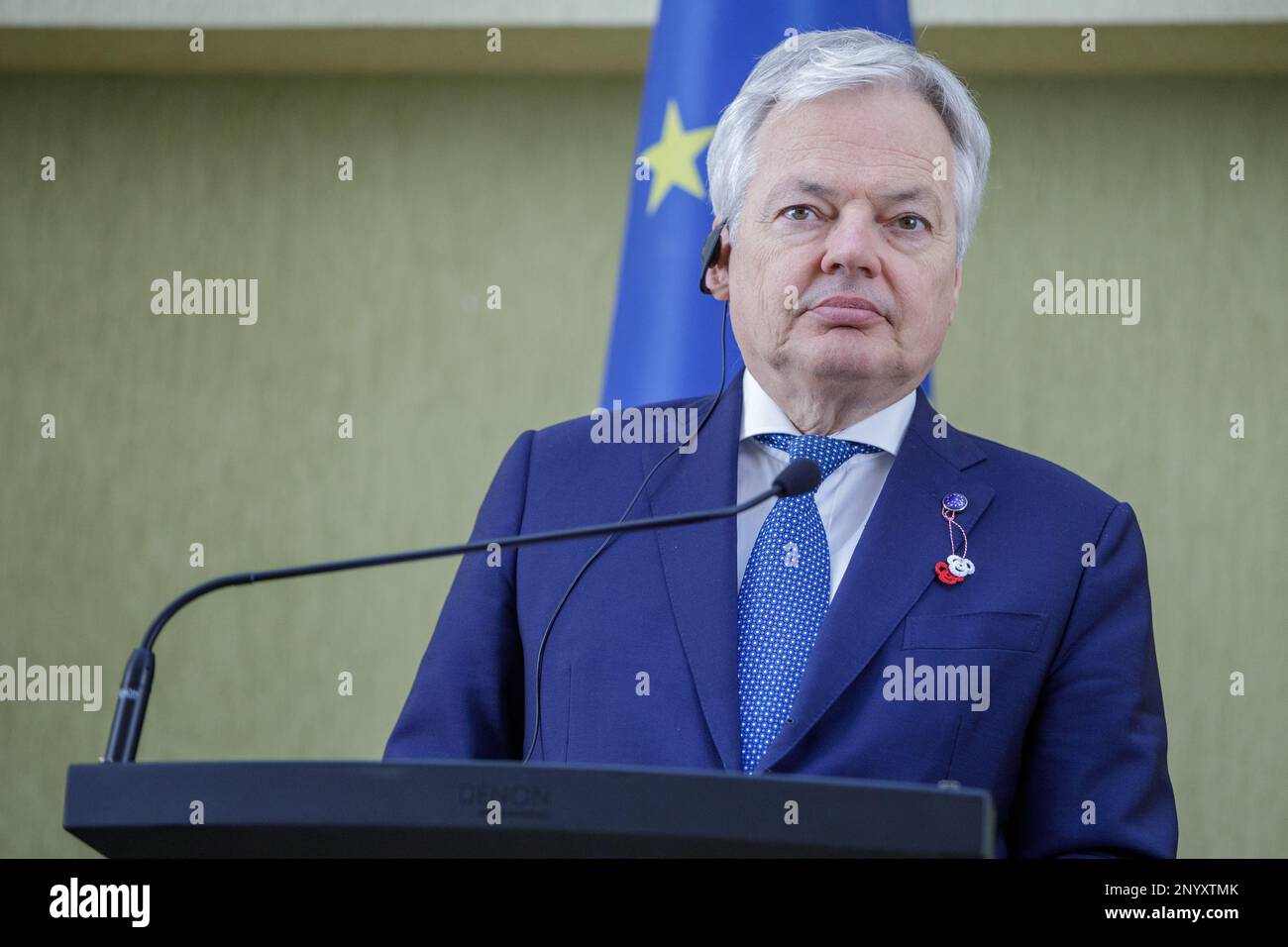 The European Commissioner for Justice Didier Reynders and the Minister ...