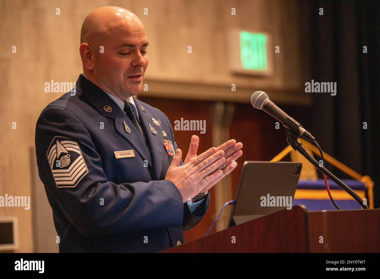 U.S. Space Force Chief Master Sgt. Charles Shurchay, senior enlisted ...