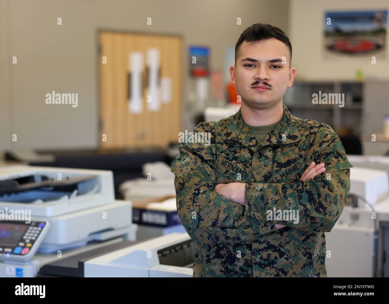 U.S. Marine Corps Sgt. Andres Hernandez, combat graphics specialist ...