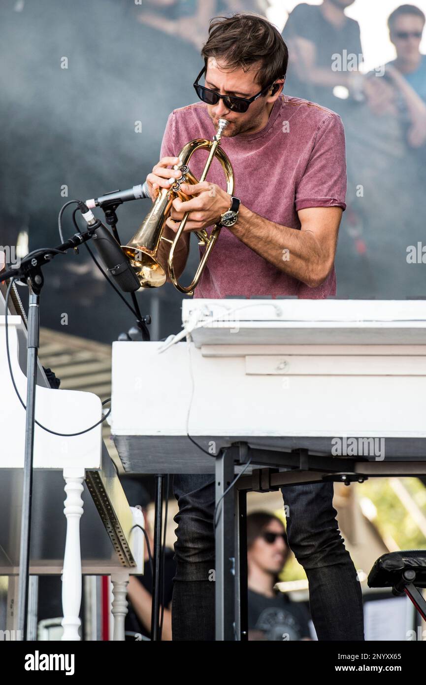 Andrew Dost of fun. performs at the Austin City Limits Music Festival ...