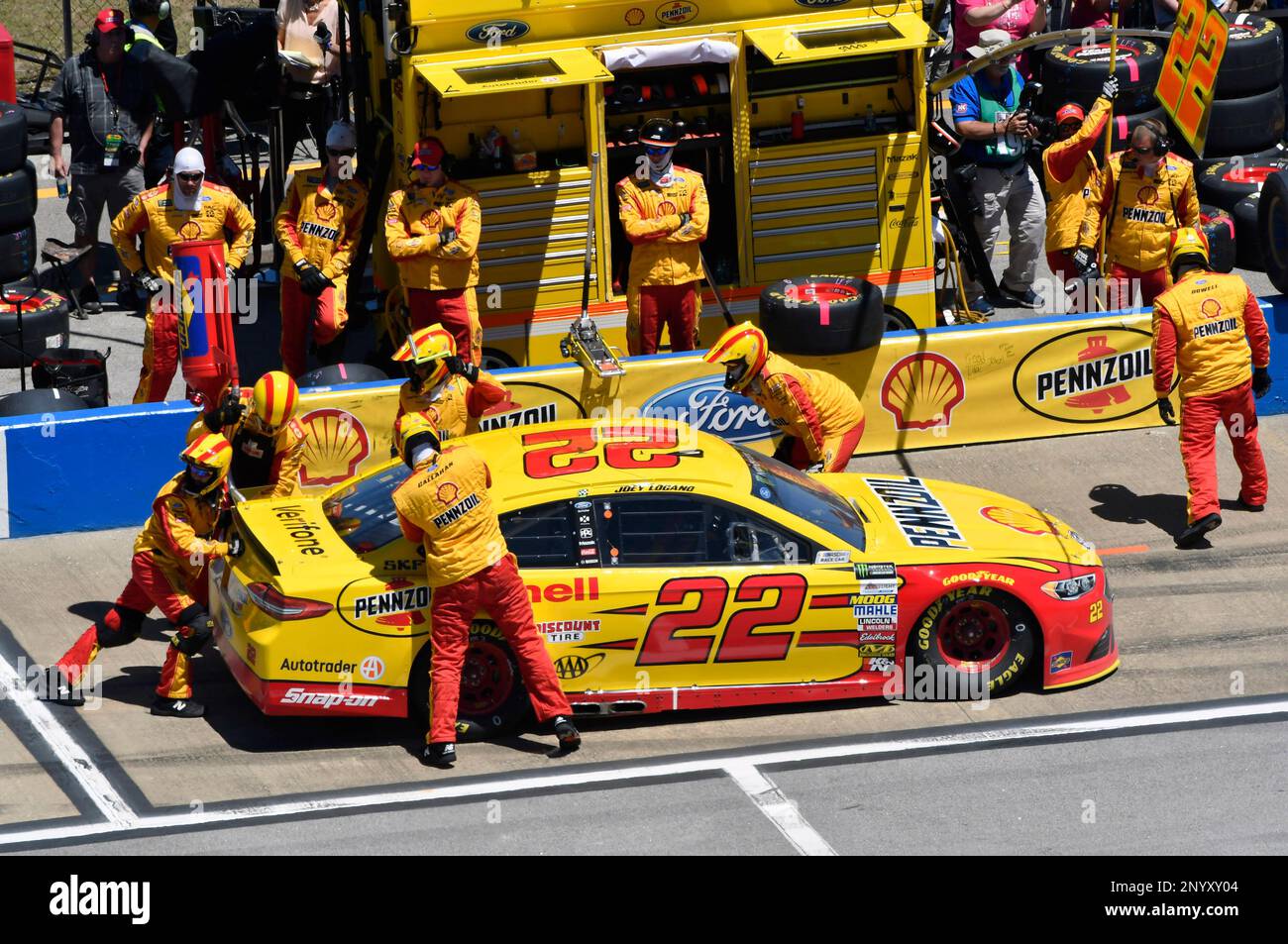 Joey Logano (22) during the NASCAR Monster Energy Cup Series Geico 500 ...