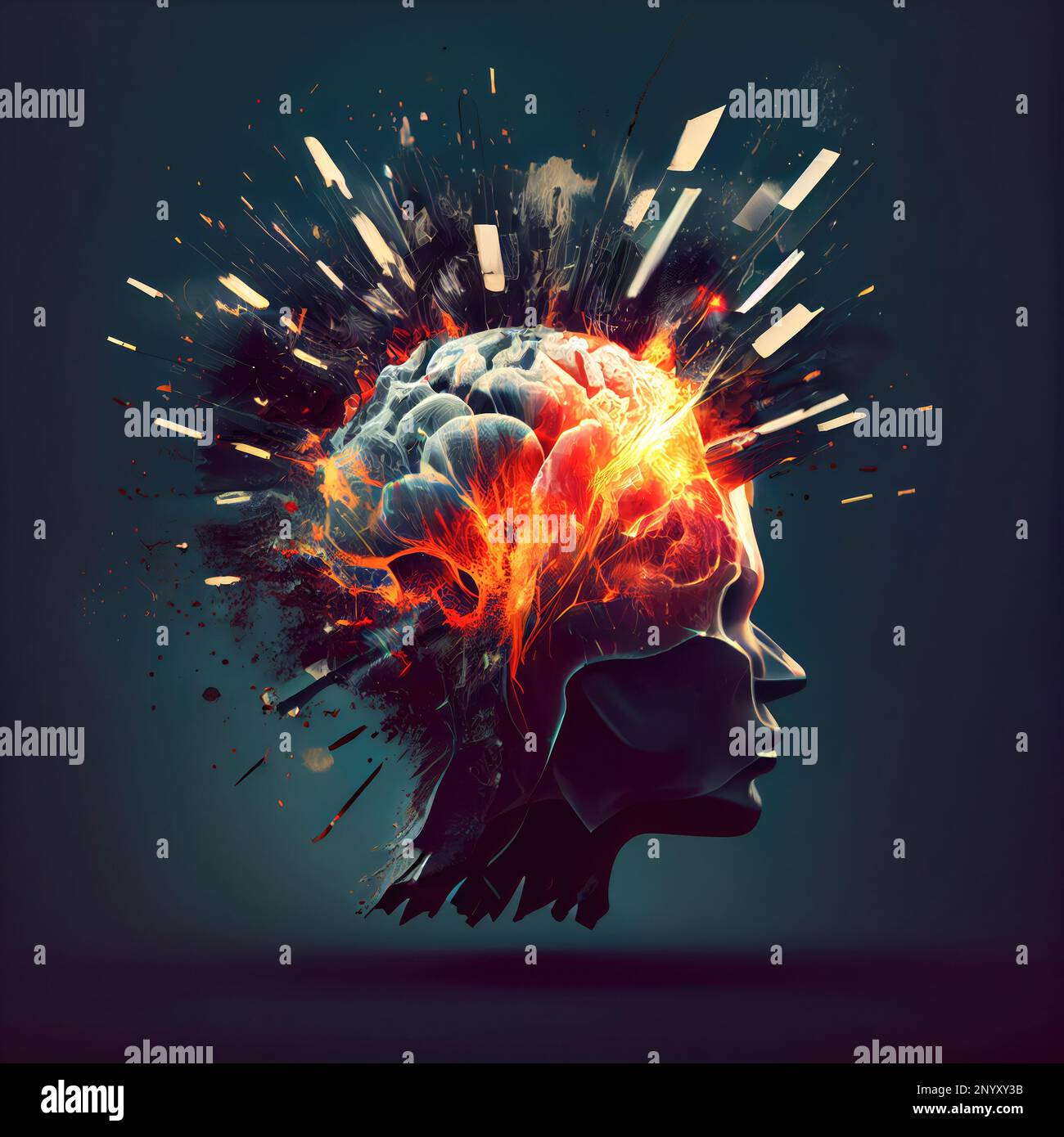 Glow brain hi-res stock photography and images - Alamy